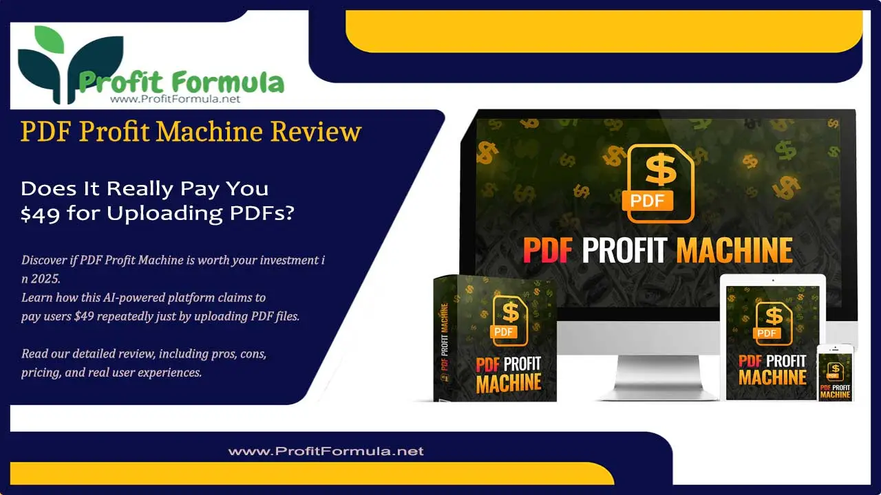 PDF Profit Machine Review: Does It Pay $49 for Uploading PDFs? | Profit Formula